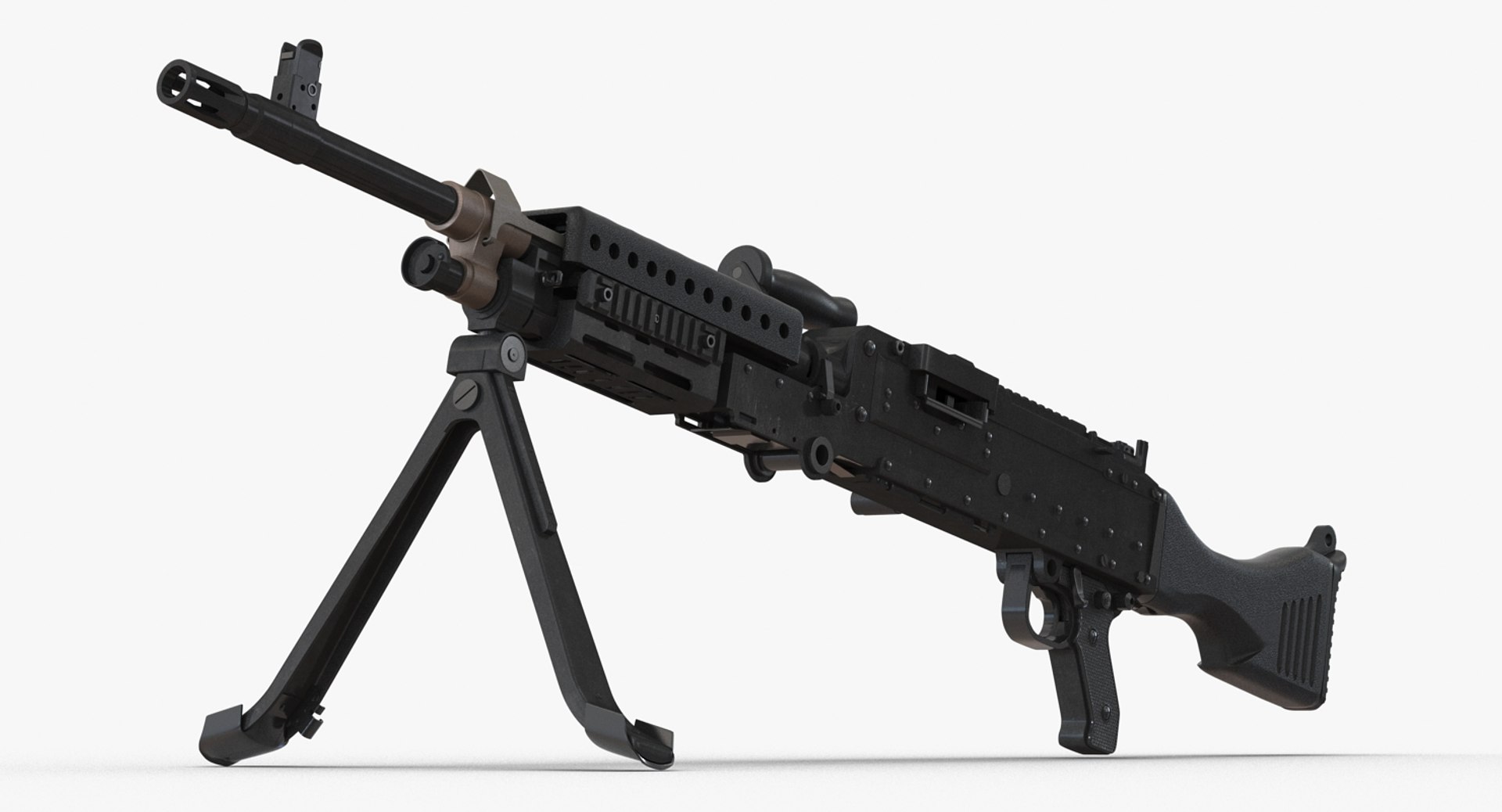 machine gun m240 3d model