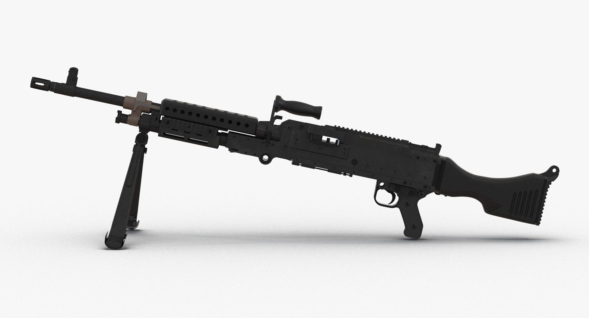 machine gun m240 3d model