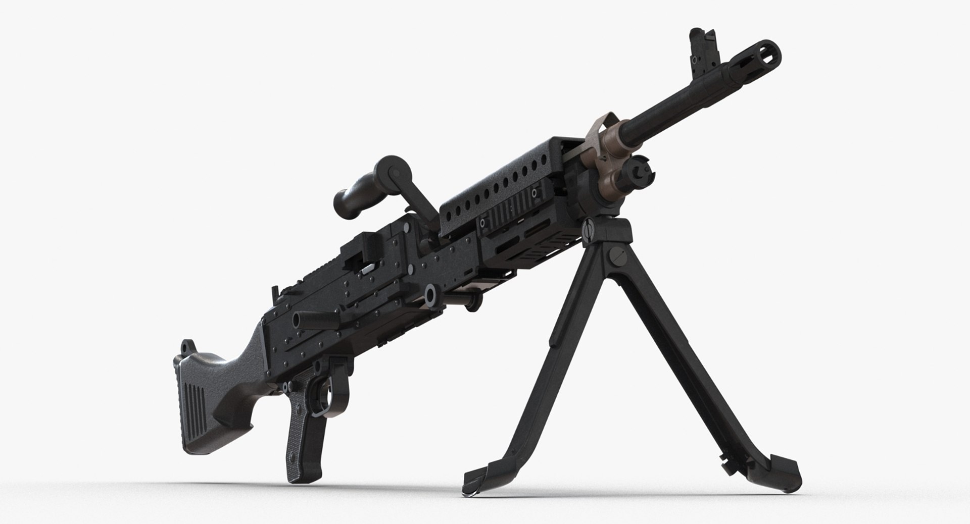 machine gun m240 3d model