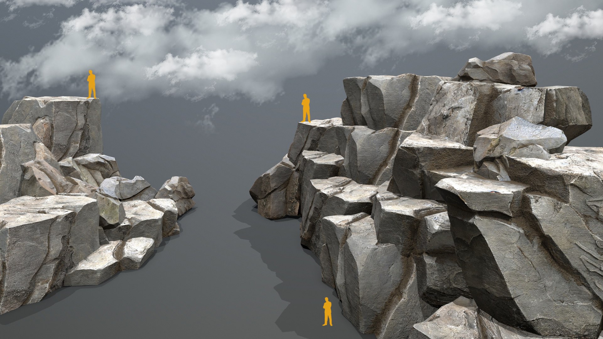 3D Cliff Rocks Model - TurboSquid 2340302