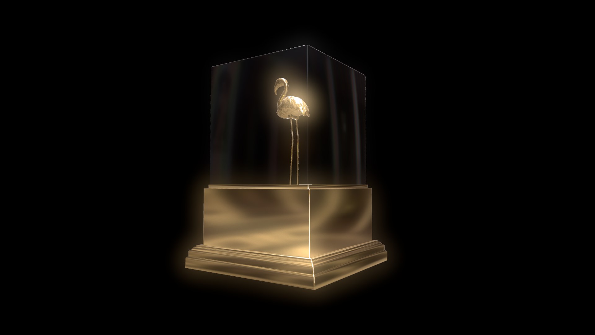 3D Gold Flamingo Model - TurboSquid 1723120