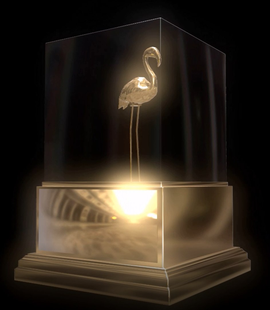 3D Gold Flamingo Model - TurboSquid 1723120