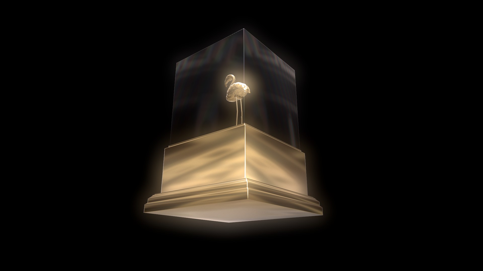 3D Gold Flamingo Model - TurboSquid 1723120