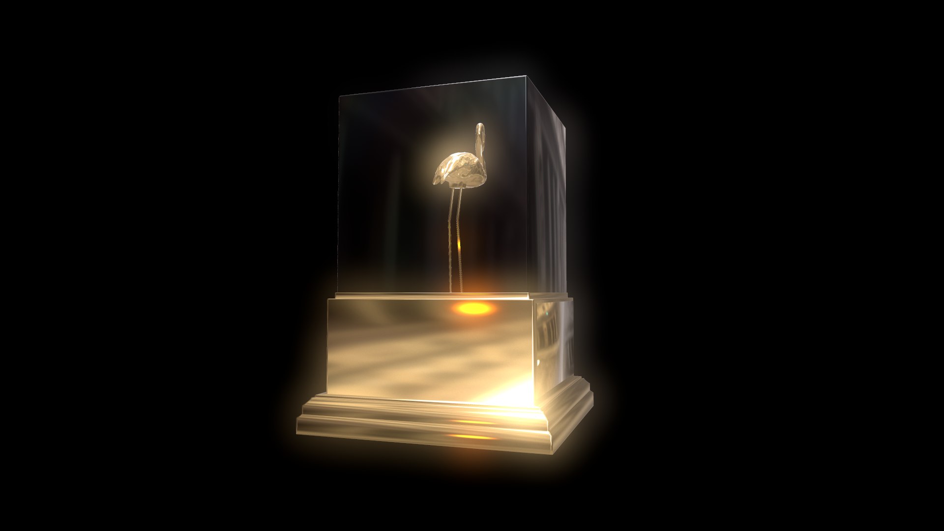 3D Gold Flamingo Model - TurboSquid 1723120