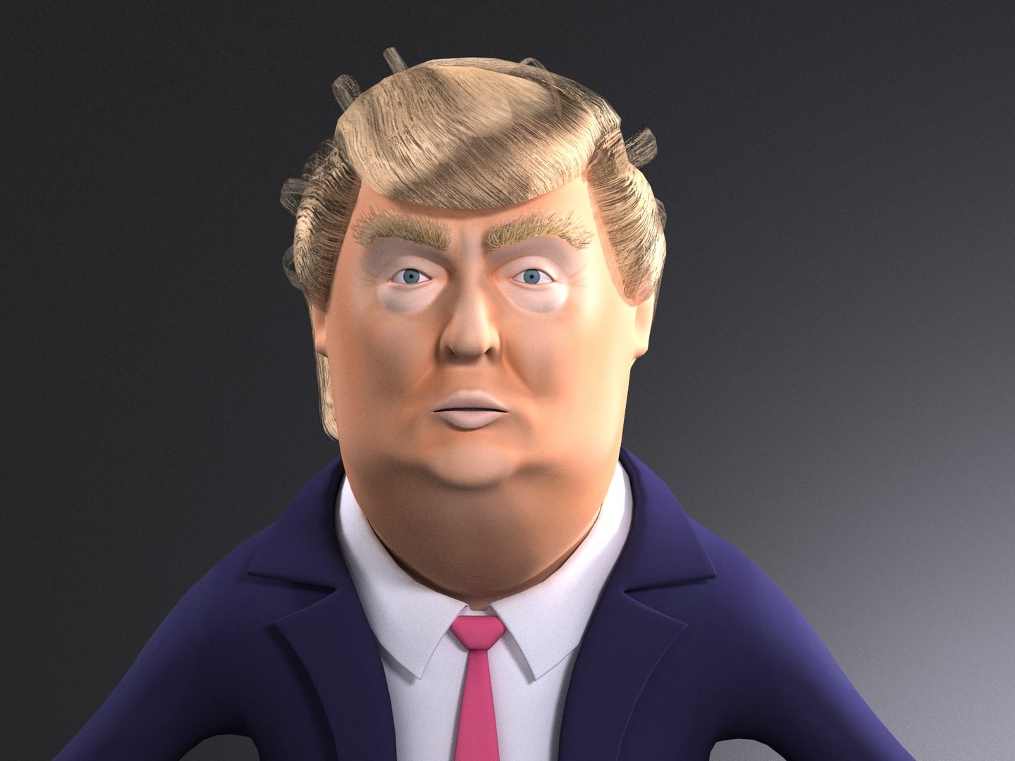 3D Donald Trump Cartoon - TurboSquid 1253364