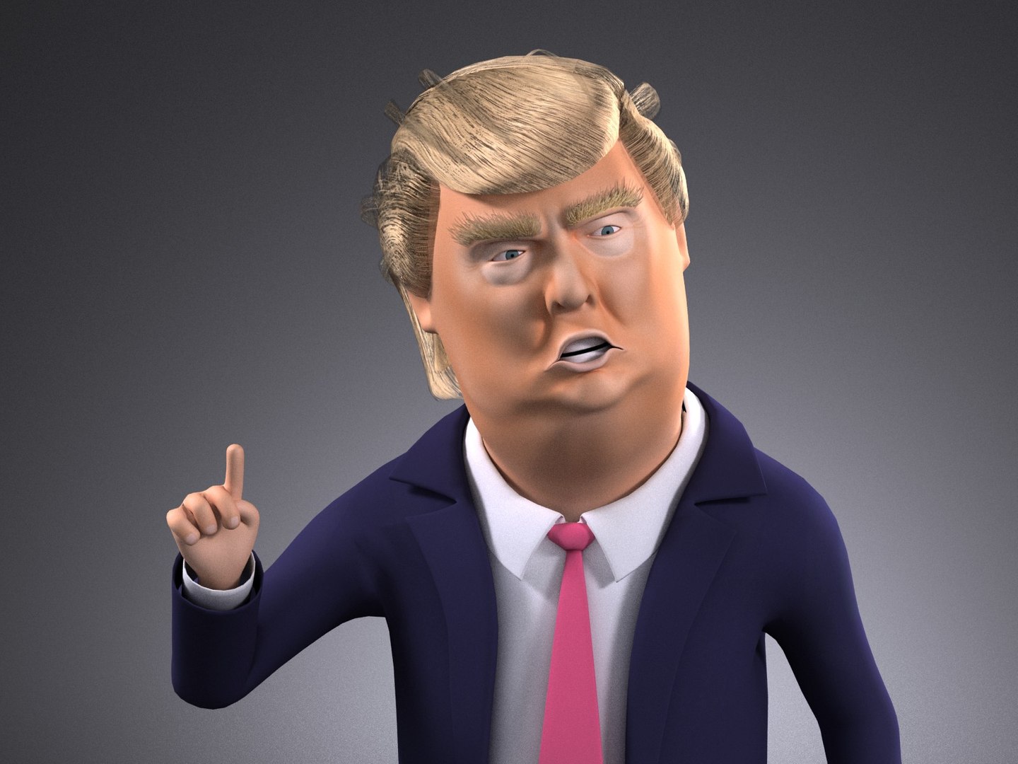 3D Donald Trump Cartoon - TurboSquid 1253364