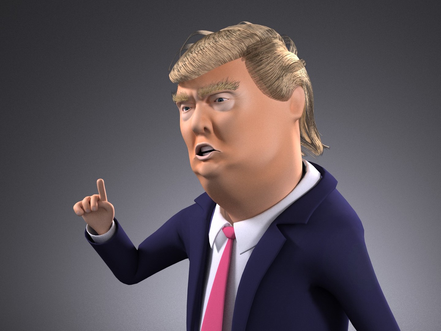 3D Donald Trump Cartoon - TurboSquid 1253364