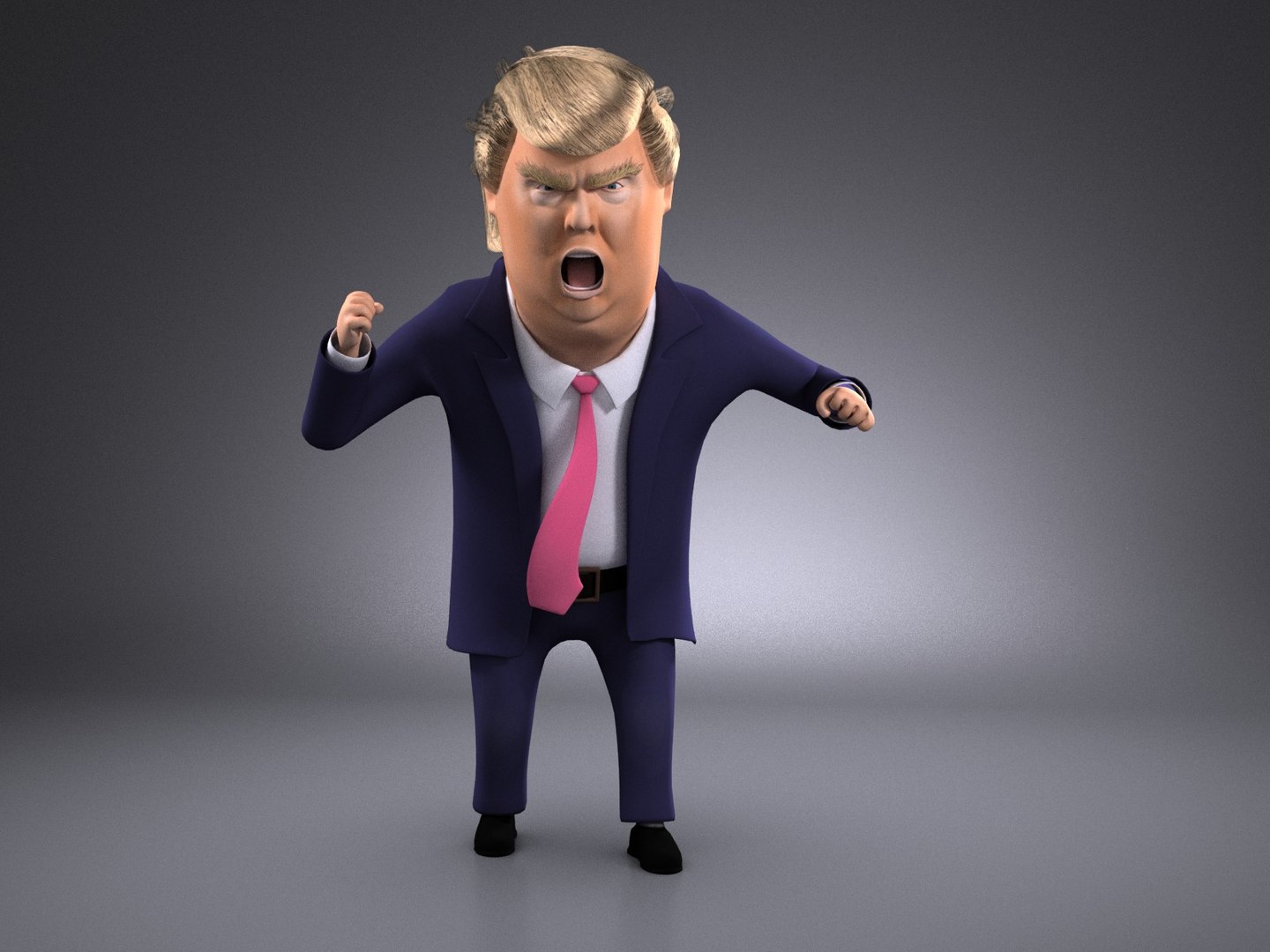 3D Donald Trump Cartoon - TurboSquid 1253364