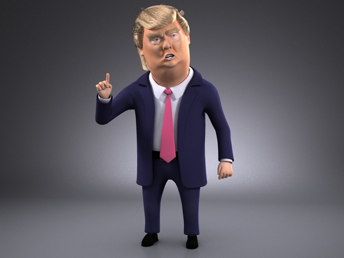 3D Donald Trump Cartoon - TurboSquid 1253364