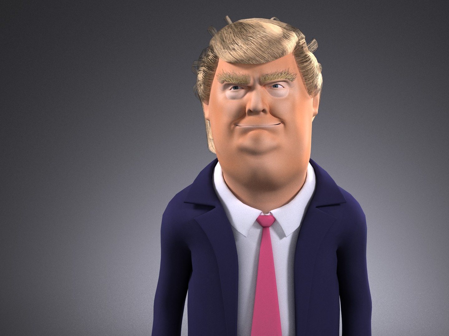 3D Donald Trump Cartoon - TurboSquid 1253364