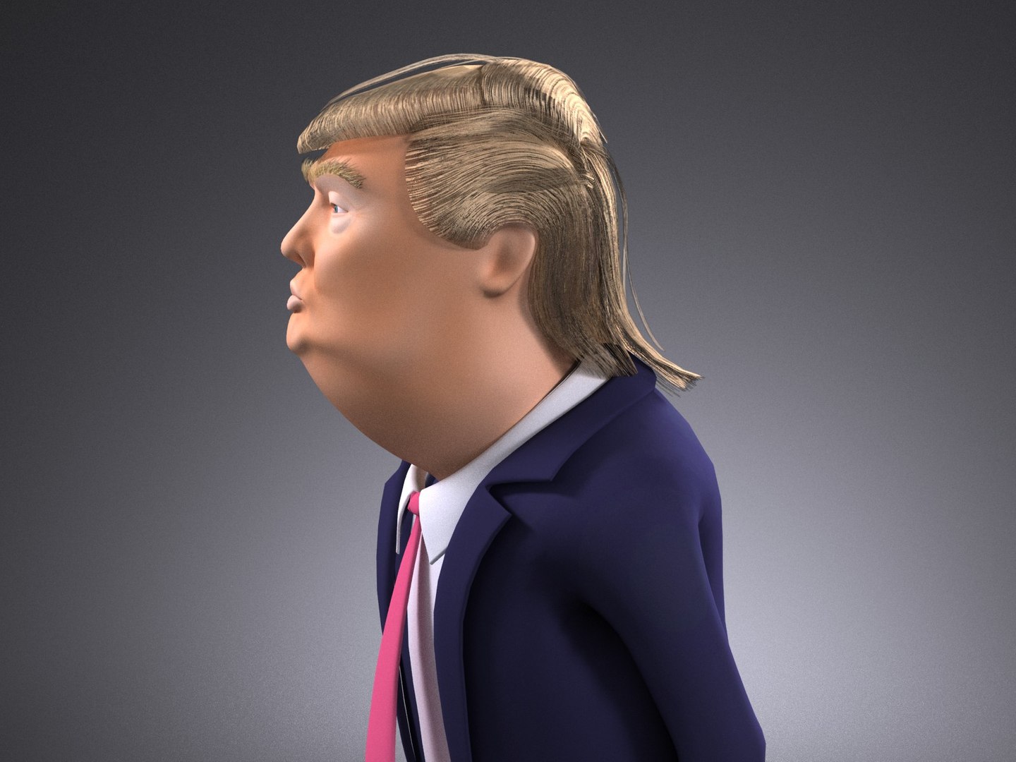 3D Donald Trump Cartoon - TurboSquid 1253364
