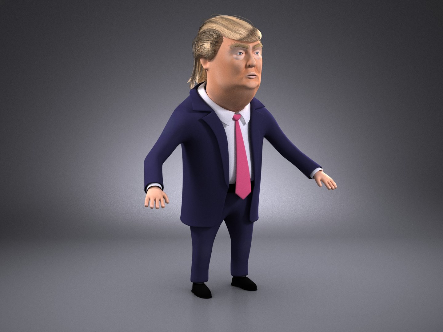 3D Donald Trump Cartoon - TurboSquid 1253364