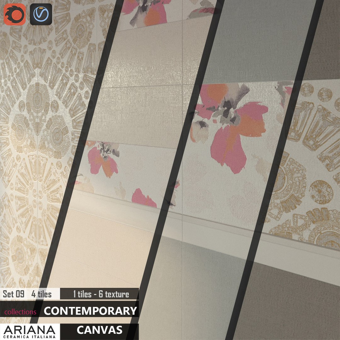 tile ariana canvas set 3d model