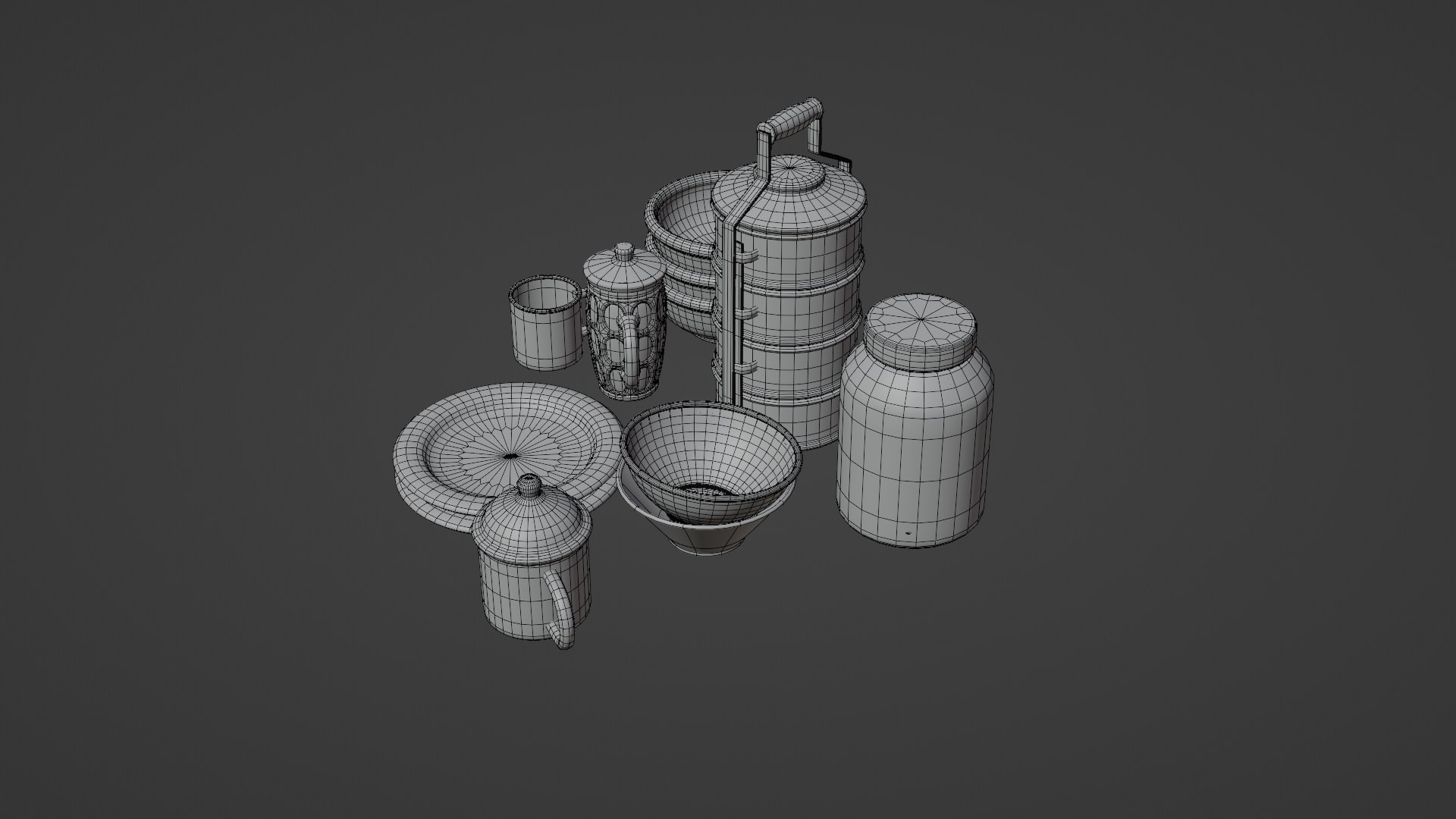 3D Set Of Food Container 3D Model - TurboSquid 2311288