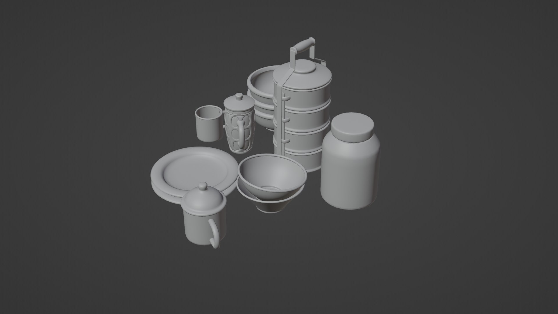 3D Set Of Food Container 3D Model - TurboSquid 2311288