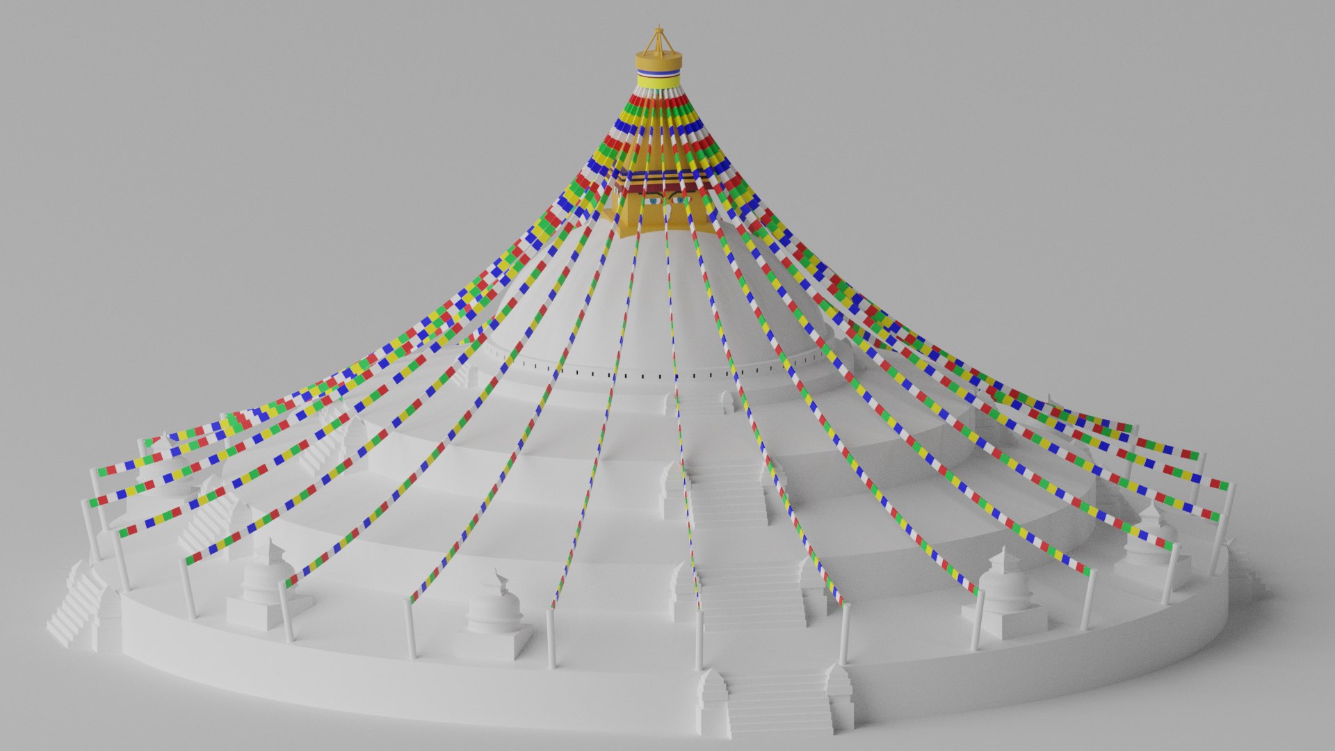 3D Boudhanath Stupa Kathmandu Nepal Model - TurboSquid 2209224