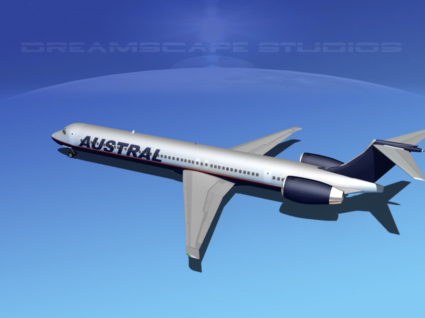 3d Model Of Mcdonnell Douglas Md-80