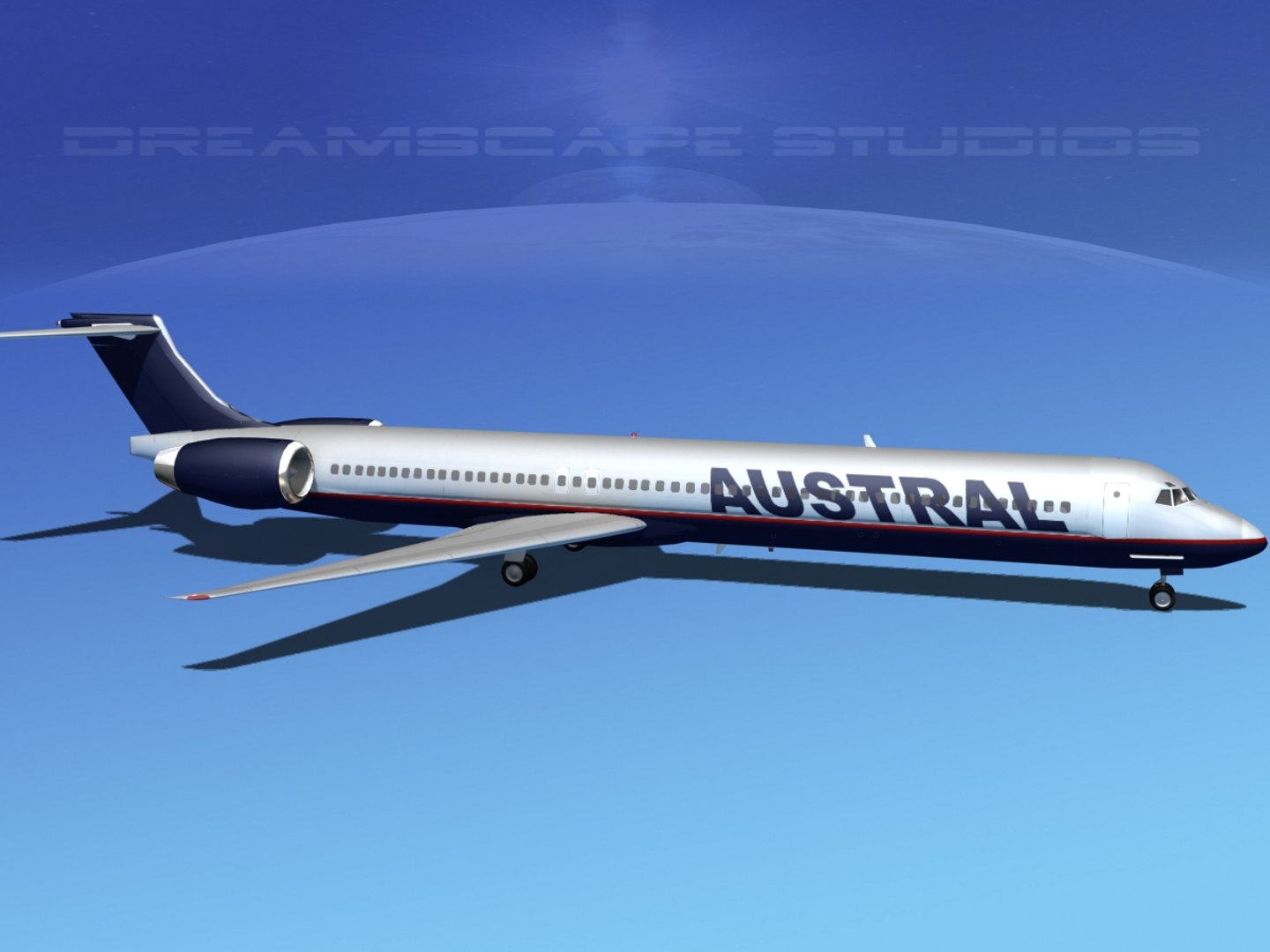 3d Model Of Mcdonnell Douglas Md-80