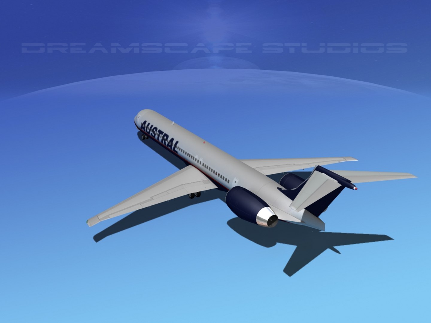 3d Model Of Mcdonnell Douglas Md-80