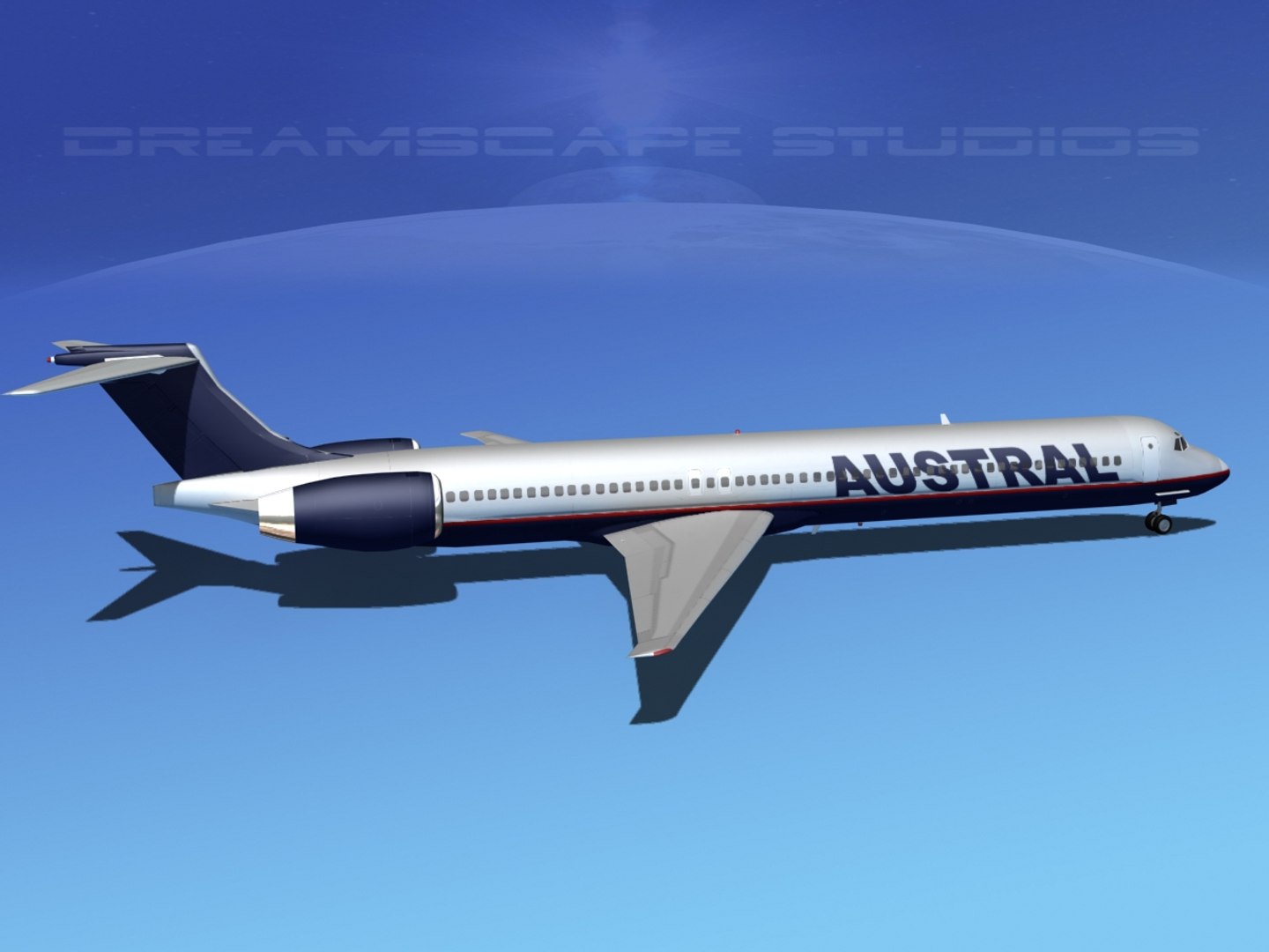 3d Model Of Mcdonnell Douglas Md-80