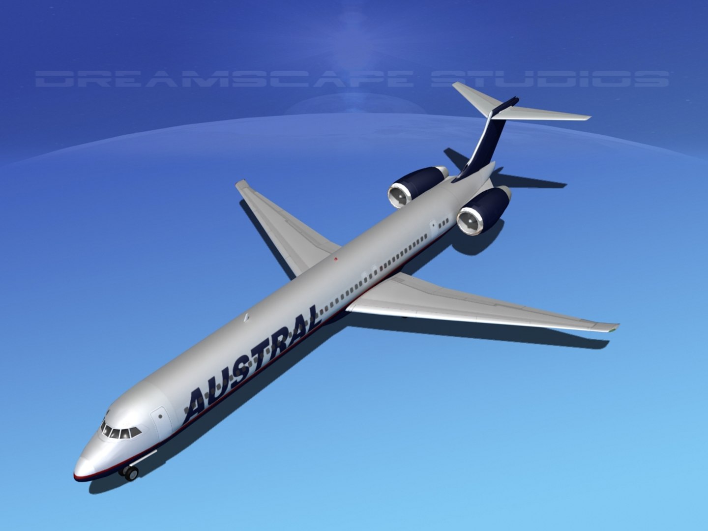 3d Model Of Mcdonnell Douglas Md-80