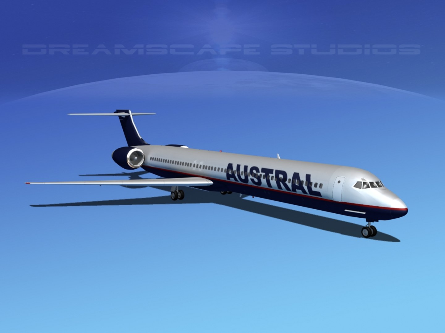 3d Model Of Mcdonnell Douglas Md-80