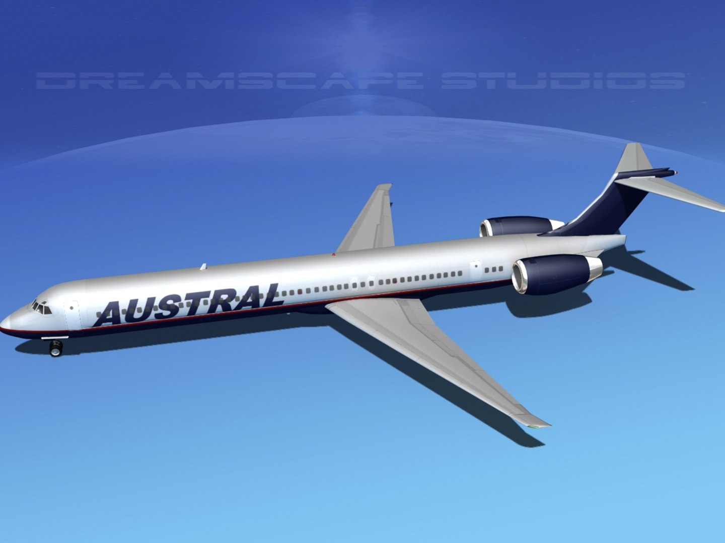 3d Model Of Mcdonnell Douglas Md-80