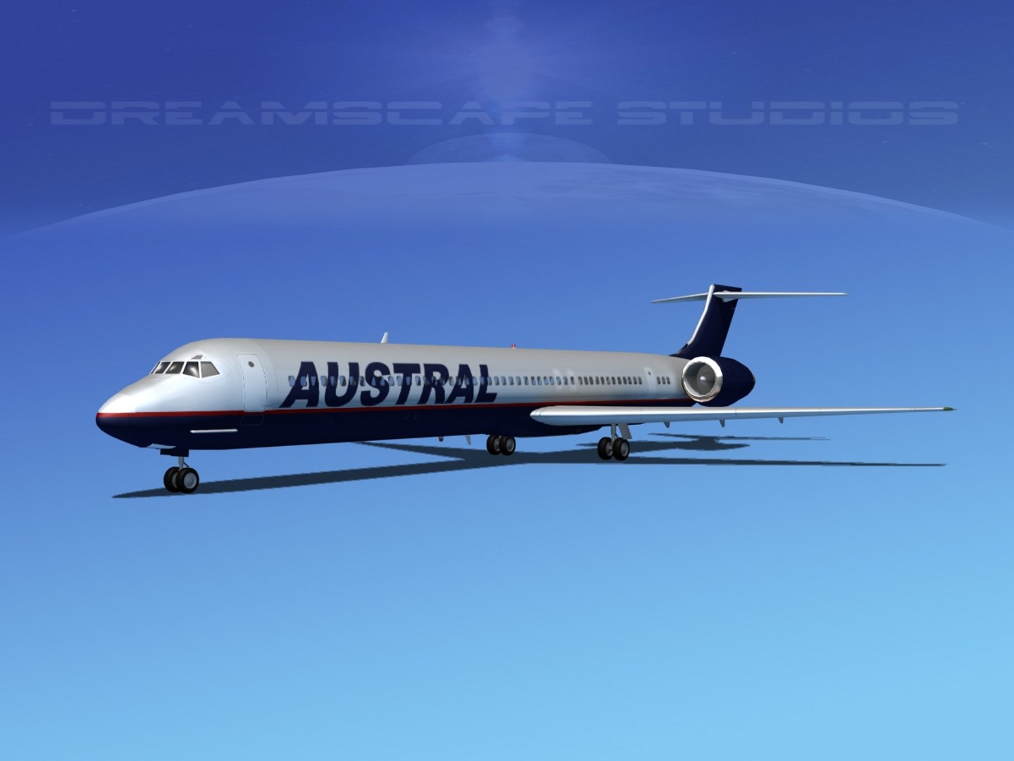 3d Model Of Mcdonnell Douglas Md-80