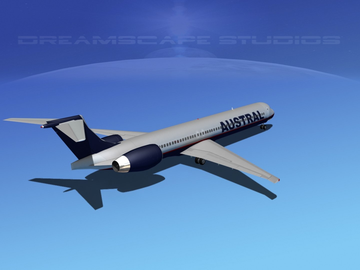 3d Model Of Mcdonnell Douglas Md-80