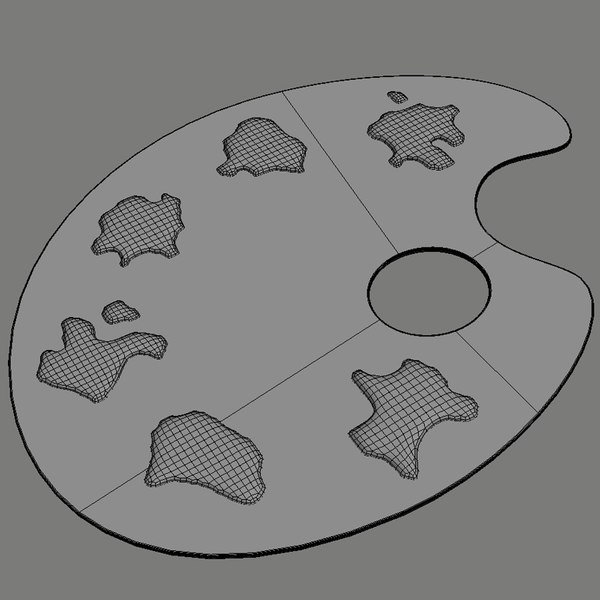 3d model paint palette