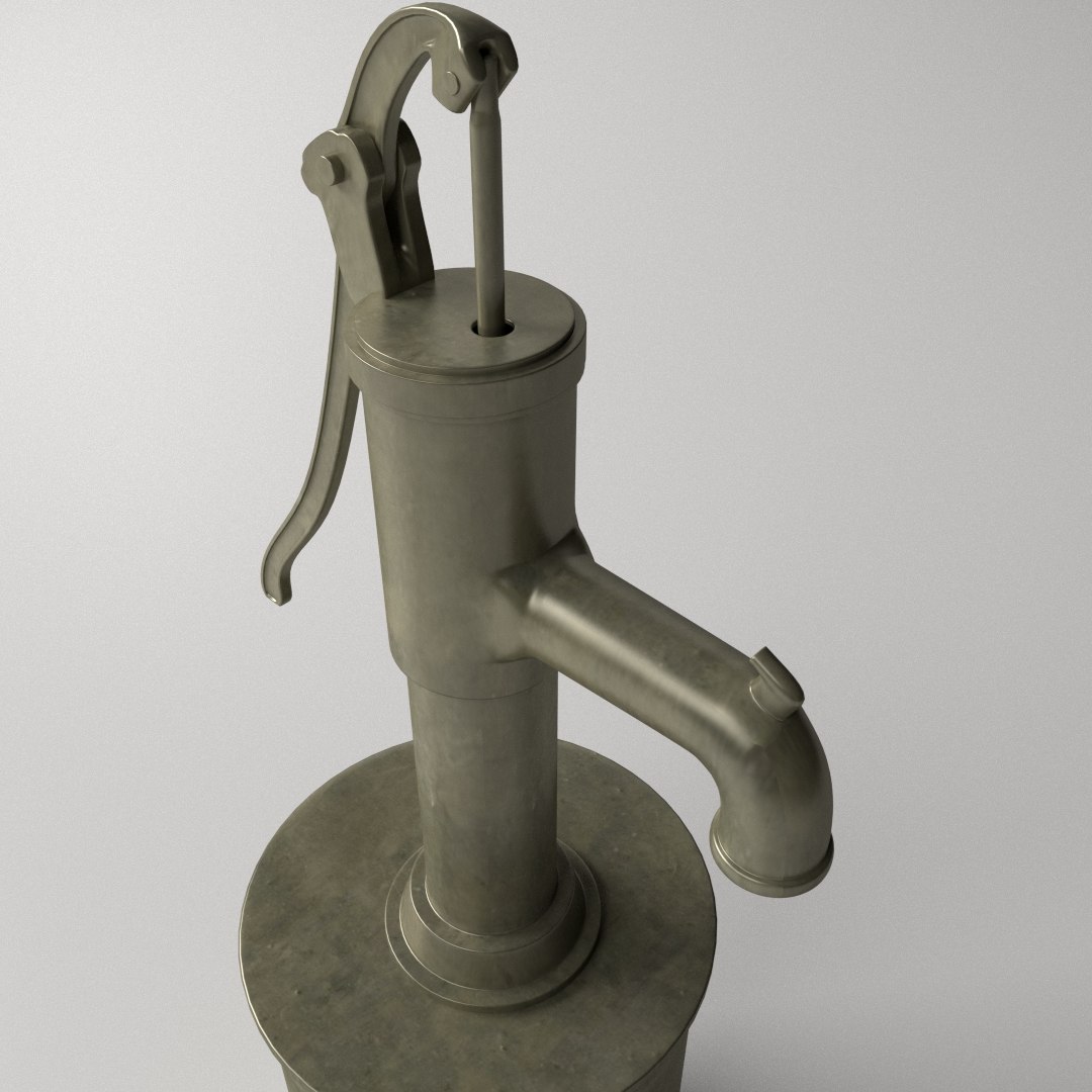 3d Model Vintage Water Pump