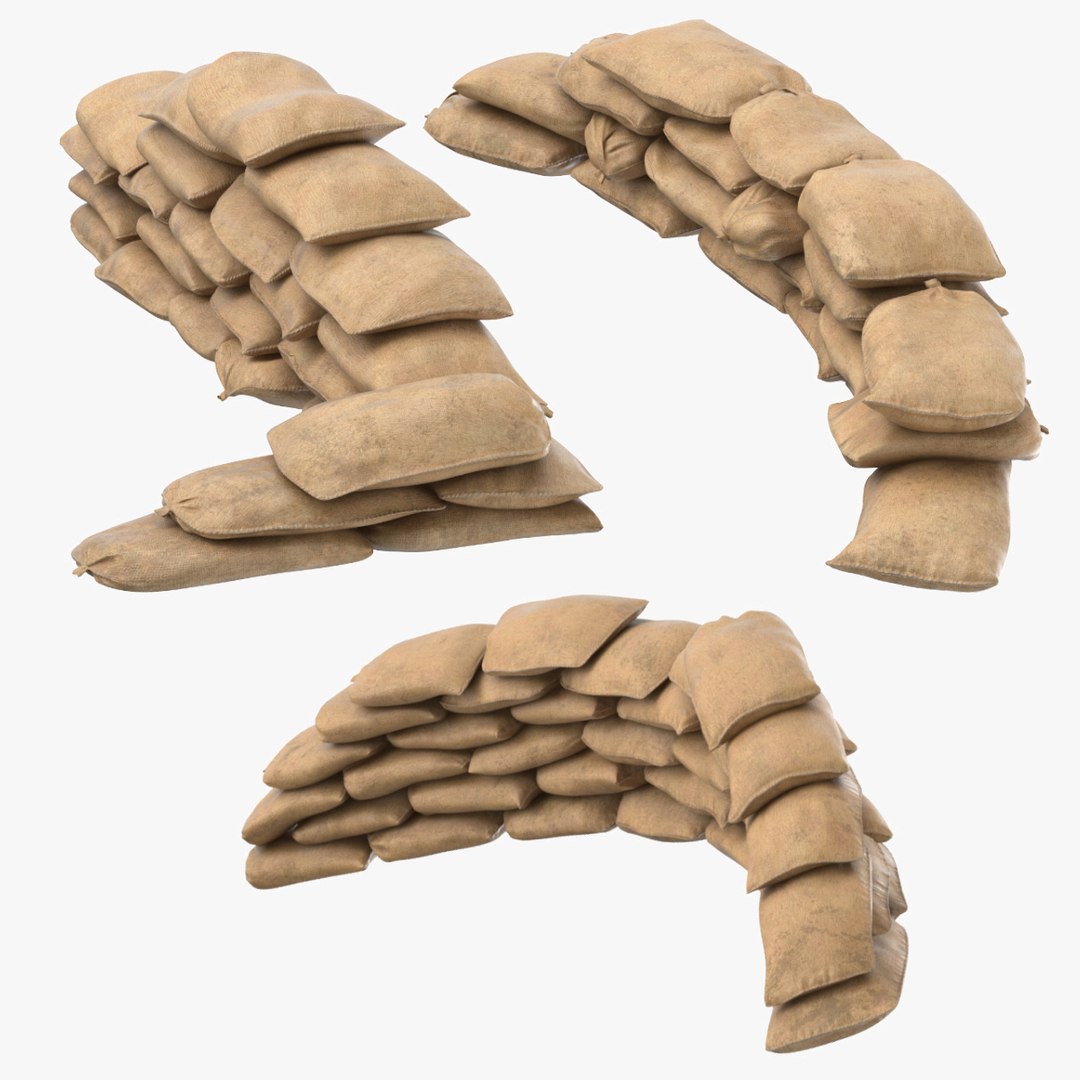 3D war ii sandbag barricades - TurboSquid 1196336
