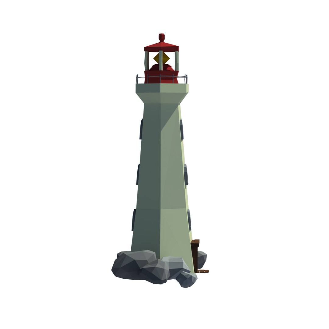 3d Model Lighthouse Cartoon Light