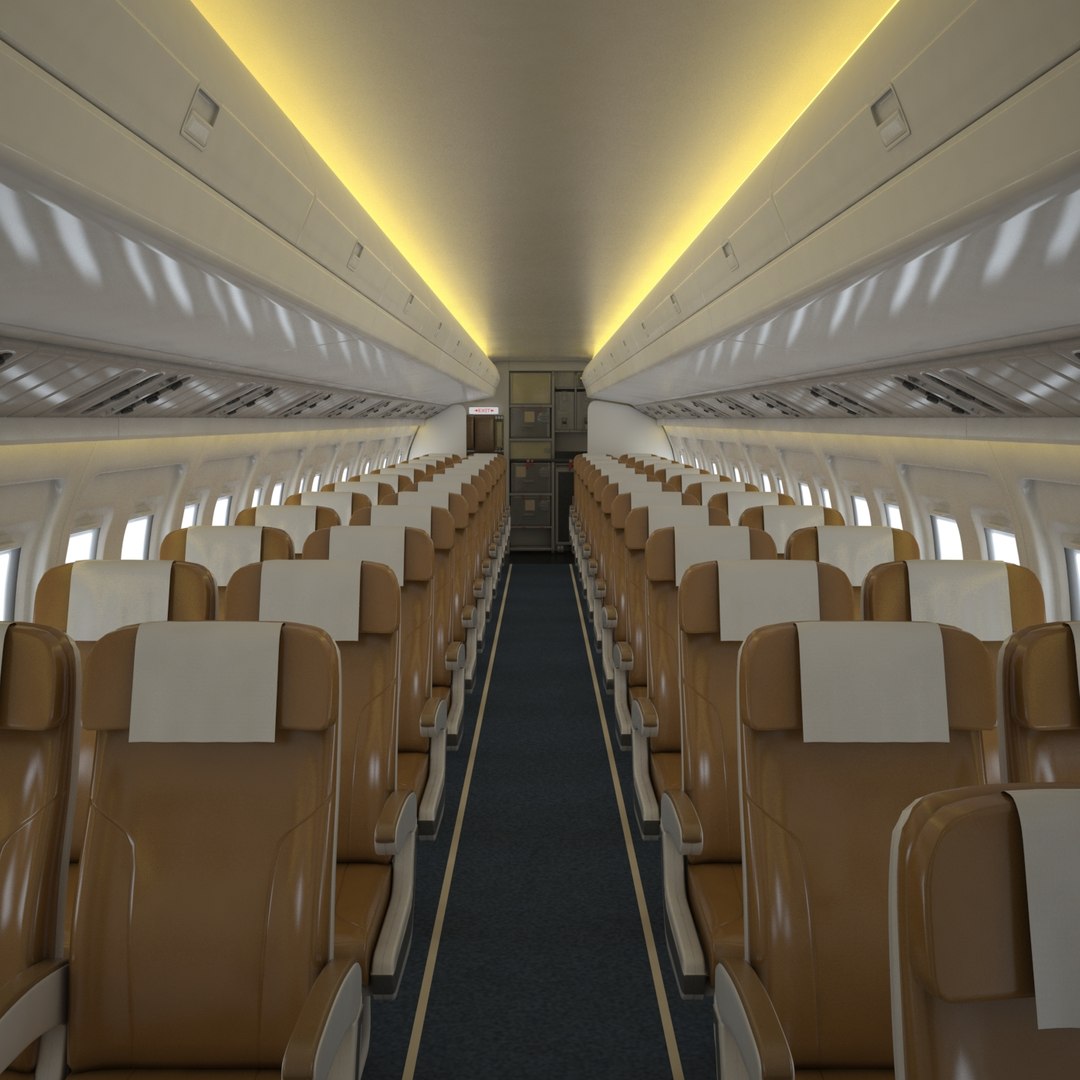 Airplane cabin v2 3D model - TurboSquid 1315655