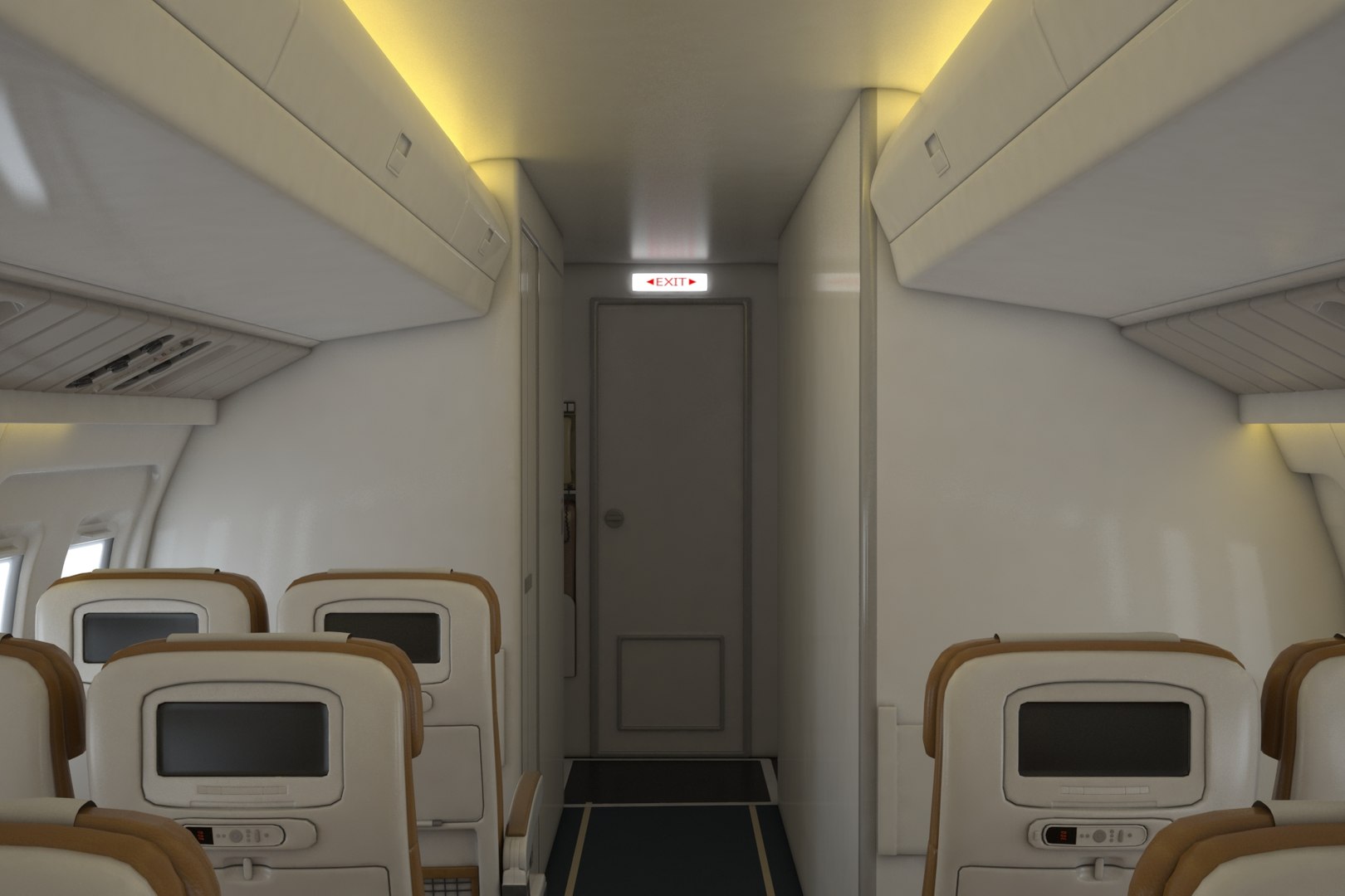 Airplane Cabin V2 3D Model - TurboSquid 1315655