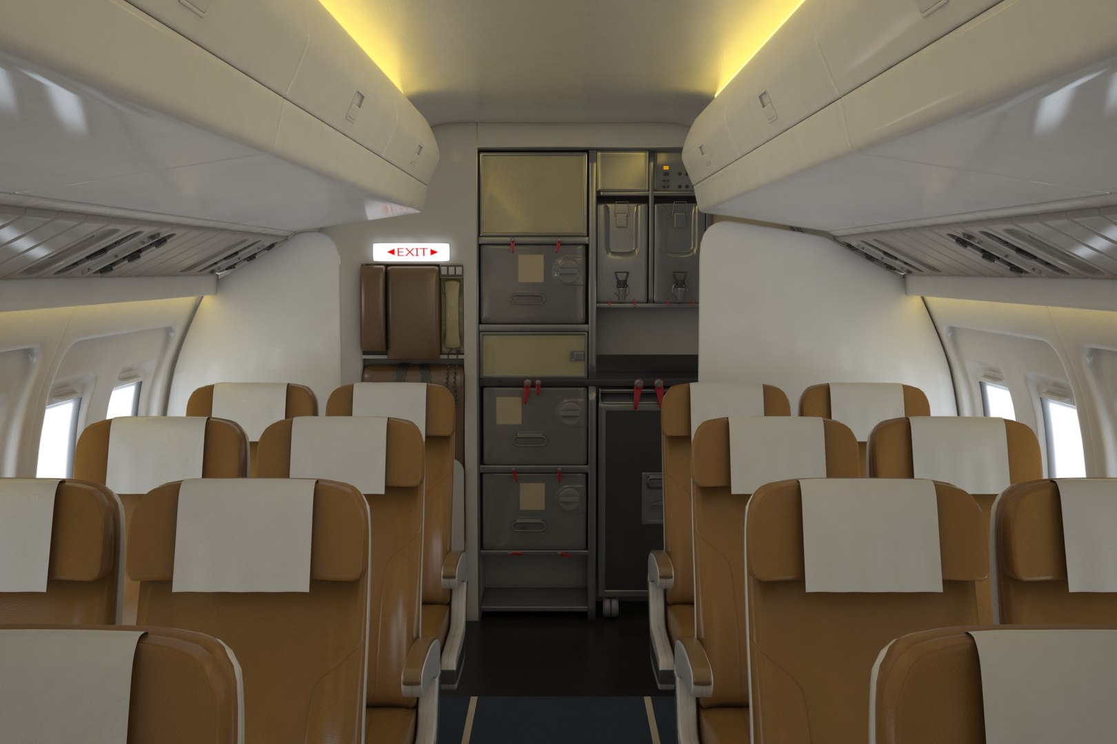 Airplane Cabin V2 3D Model - TurboSquid 1315655