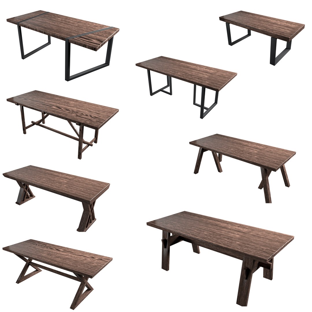 3D model Dinner tables pack - TurboSquid 2086224