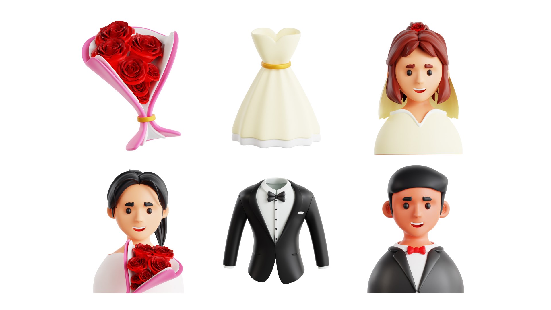 3D Model Wedding 3D Collection - TurboSquid 2317397