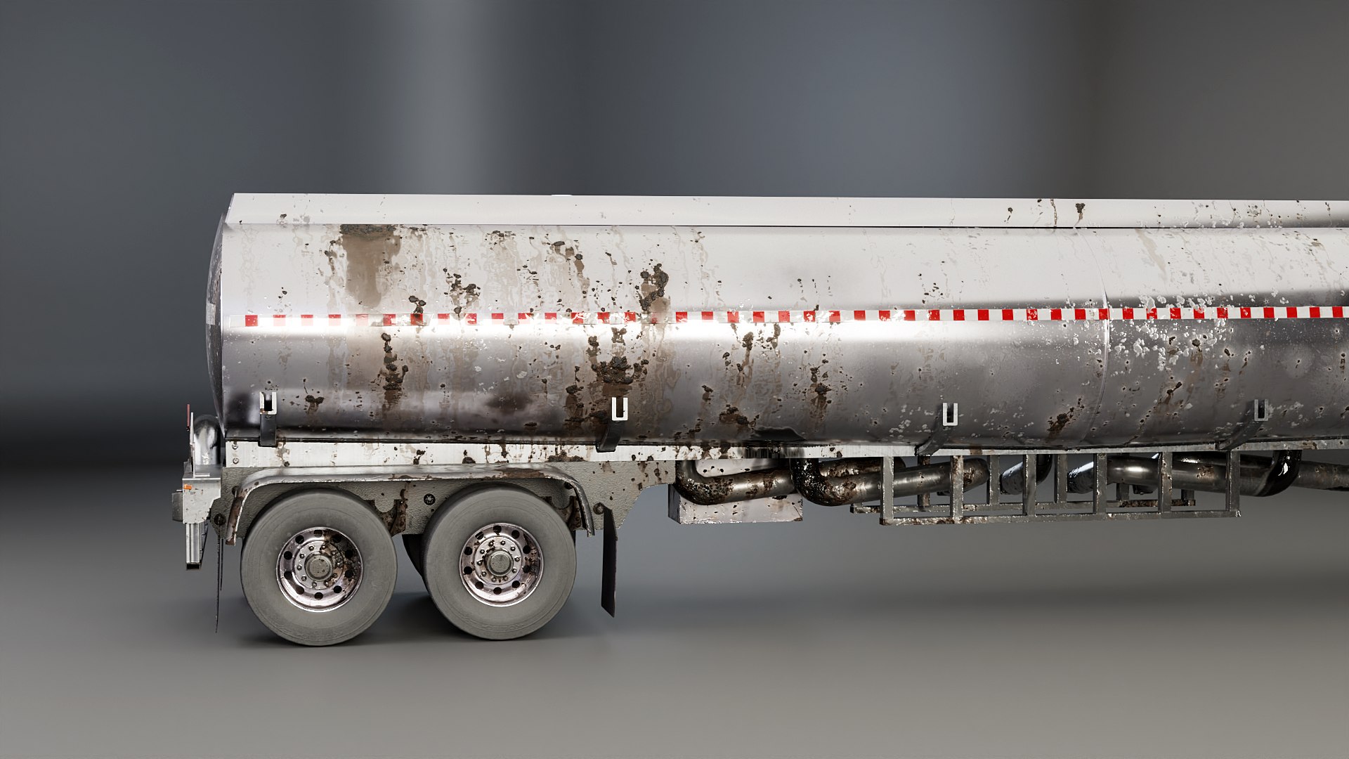 Old Tanker Semi-Truck Trailer 3D - TurboSquid 2235415