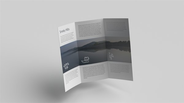 3D mockup folded leaflet brochure - TurboSquid 1586064
