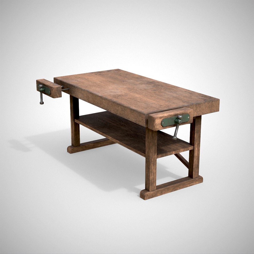 3D Model Wood Workbench - TurboSquid 1927145