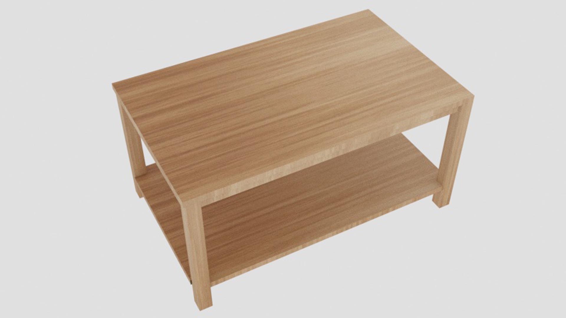3D Wooden coffee table - TurboSquid 2083077
