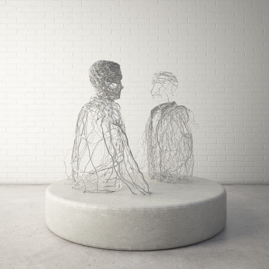 3d model custom public sculpture human