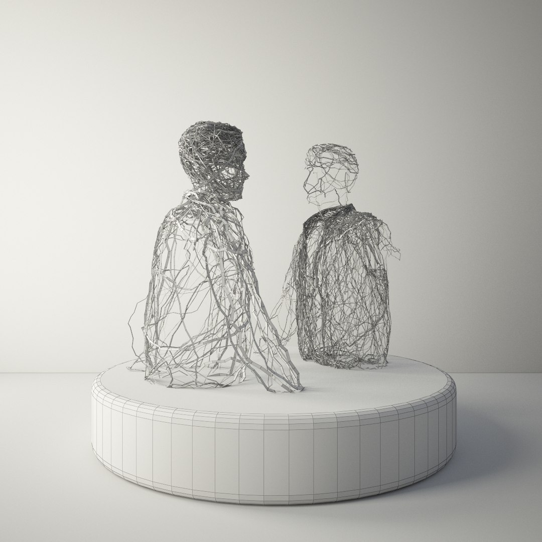 3d model custom public sculpture human