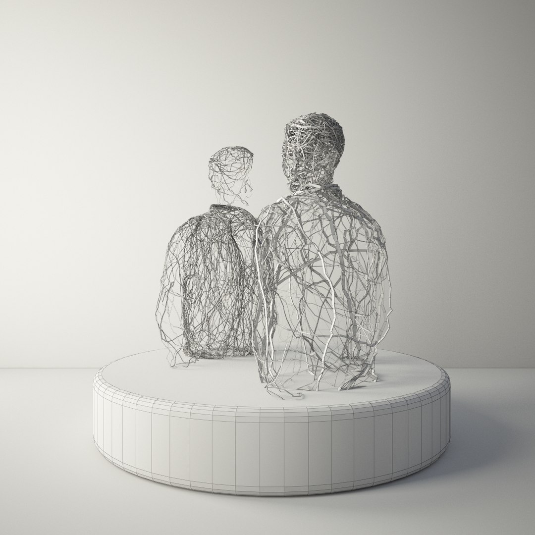 3d model custom public sculpture human