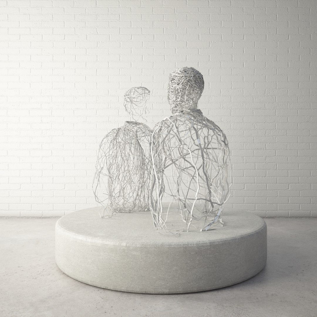 3d model custom public sculpture human