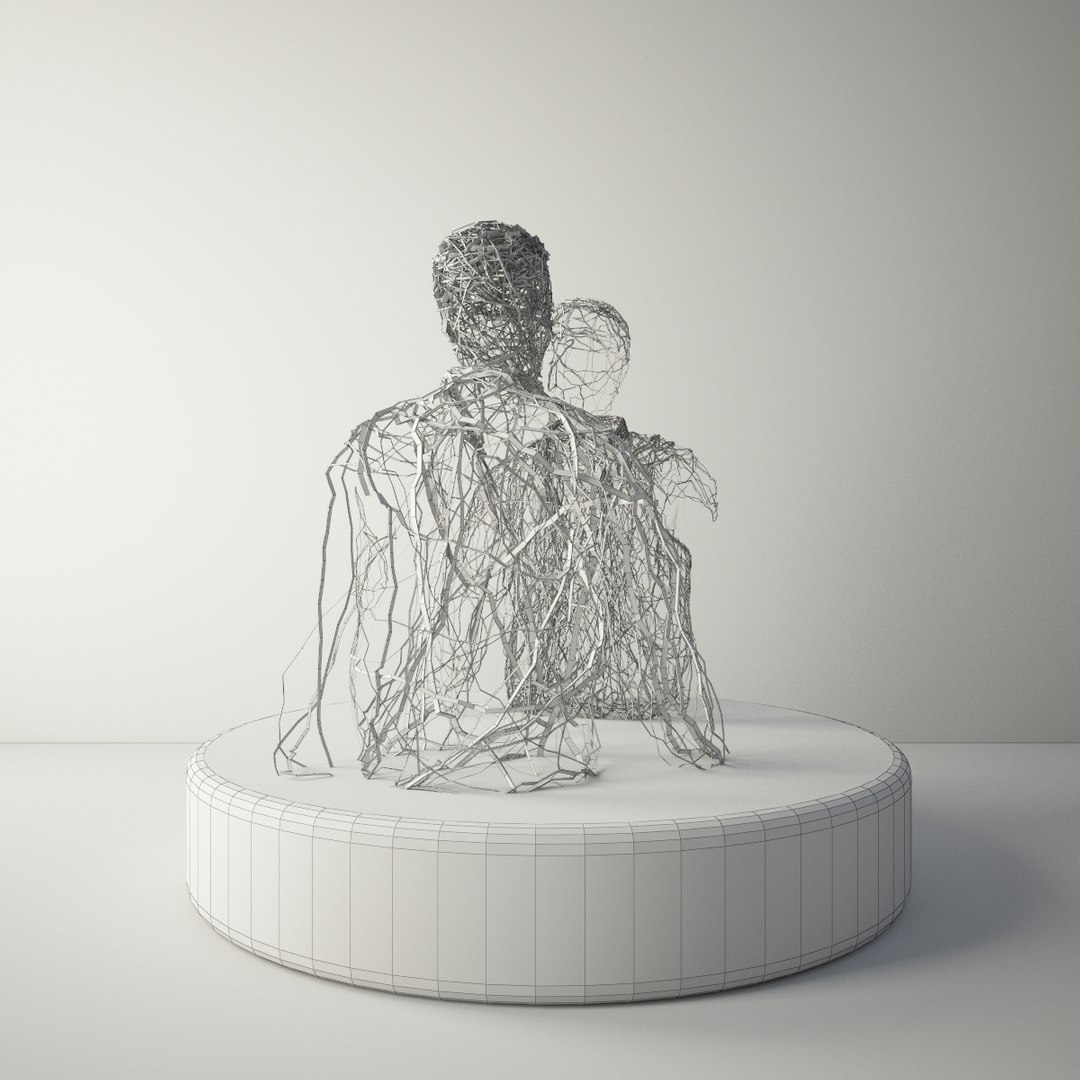 3d model custom public sculpture human