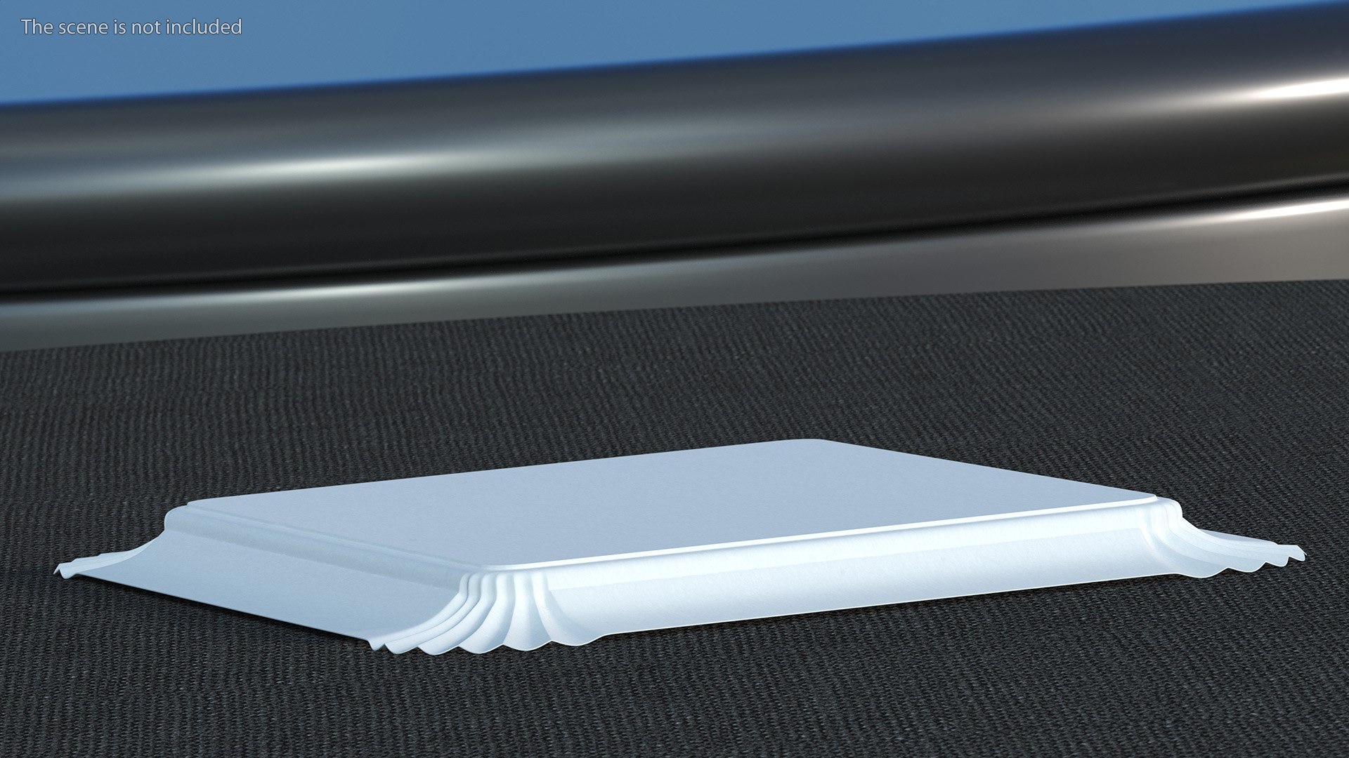 3D White Rectangle Paper Plate - TurboSquid 2078074