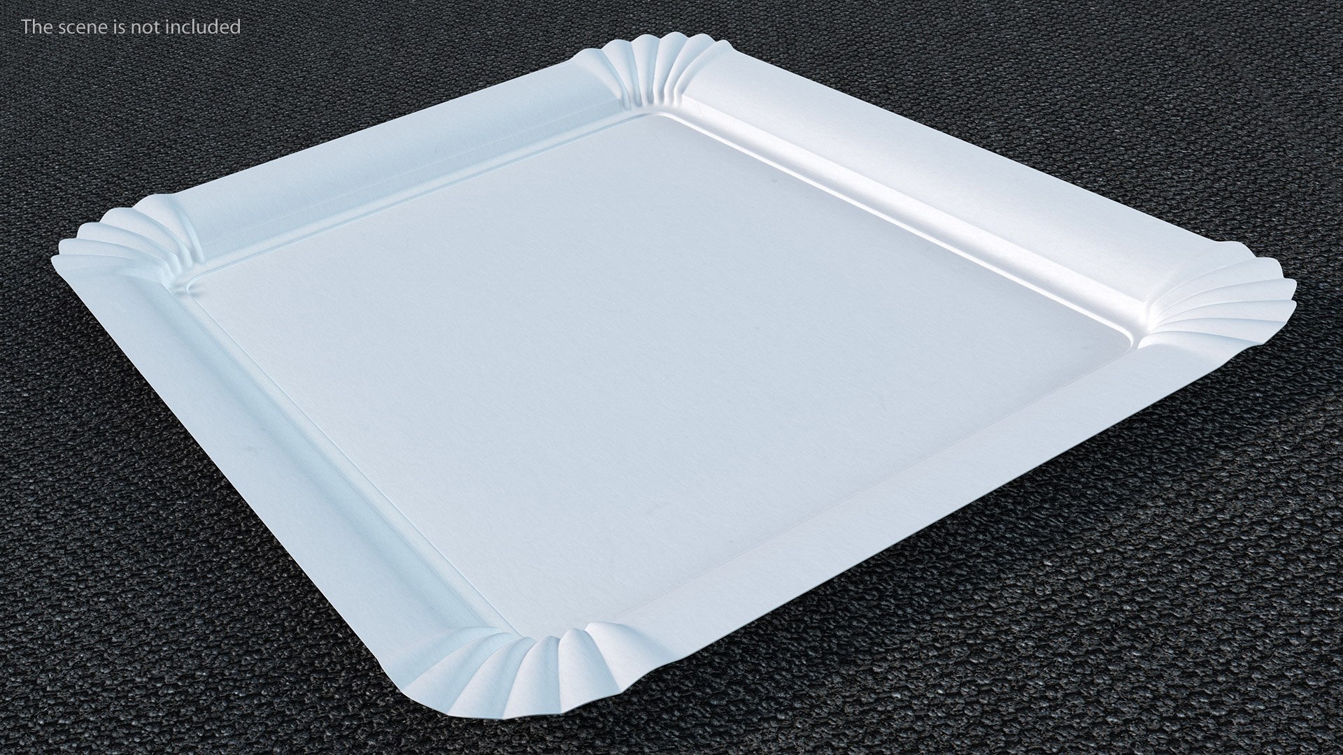 3D White Rectangle Paper Plate - TurboSquid 2078074