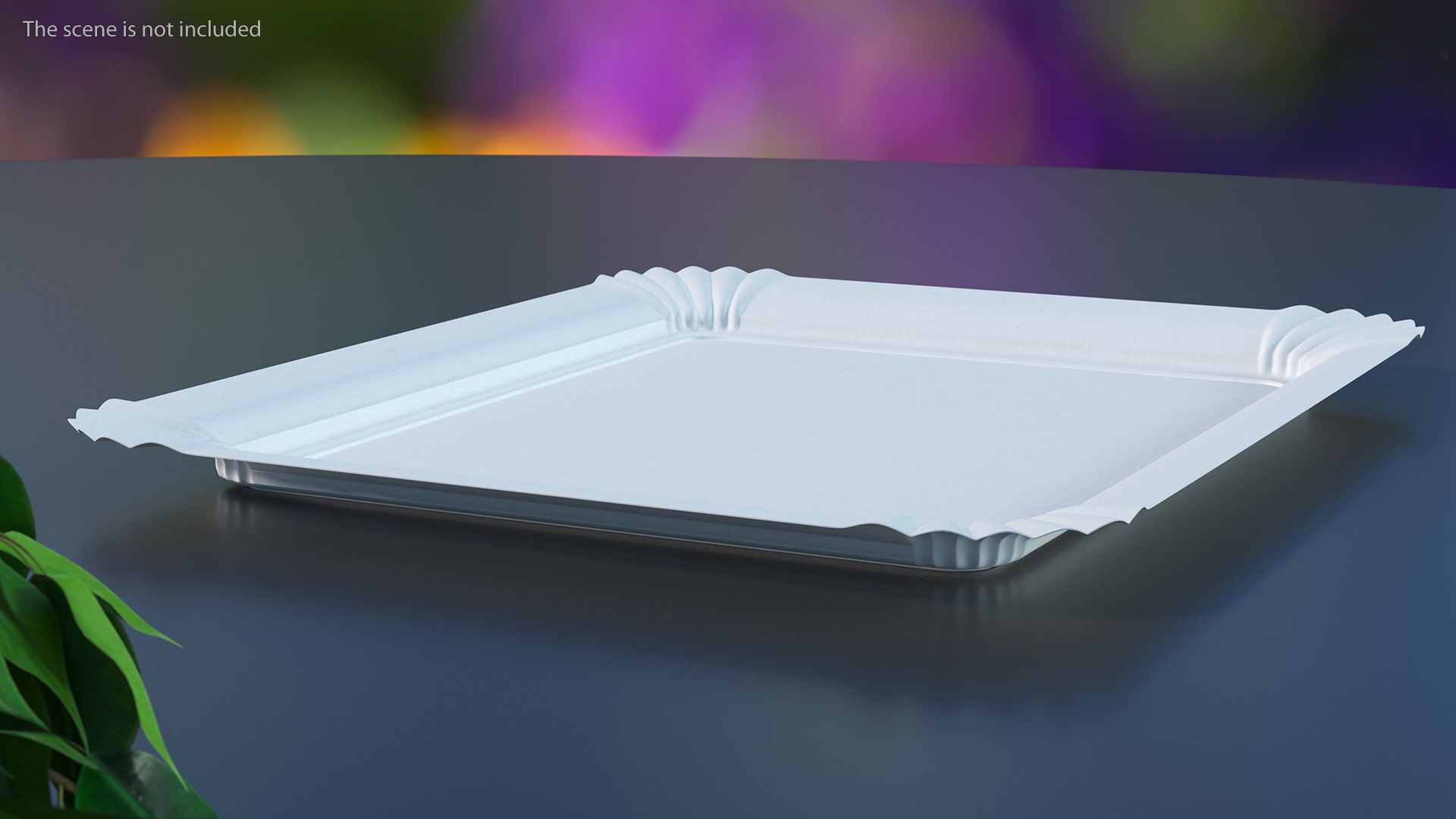 3D White Rectangle Paper Plate - TurboSquid 2078074